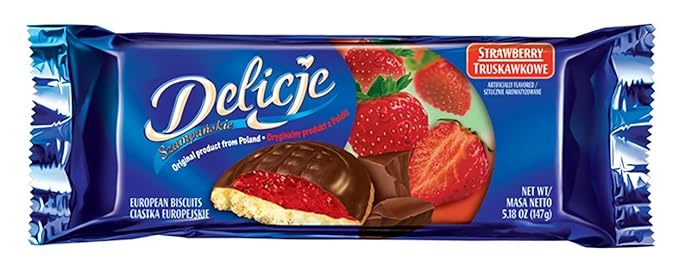Delicje Strawberry Flavored Cookies – Europa Foods