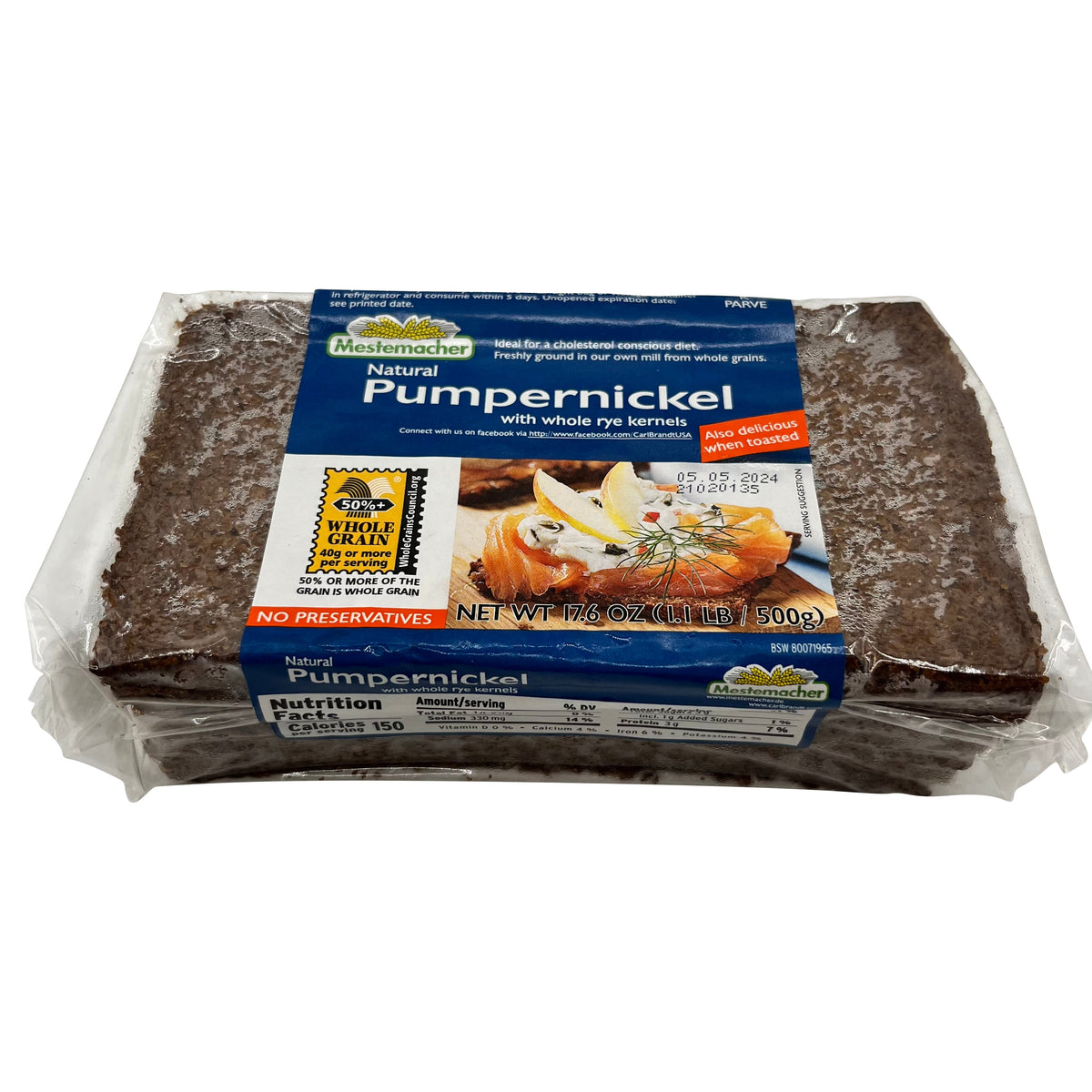 Natural Pumpernickel With Whole Rye Kernels – Europa Foods